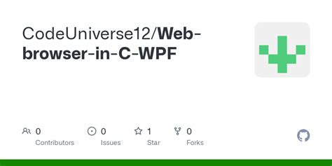 GitHub CodeUniverse Web Browser In C WPF