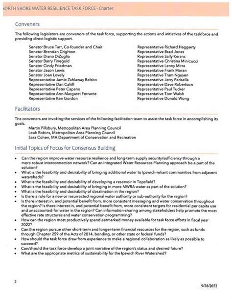 North Shore Water Resilience Task Force Charter