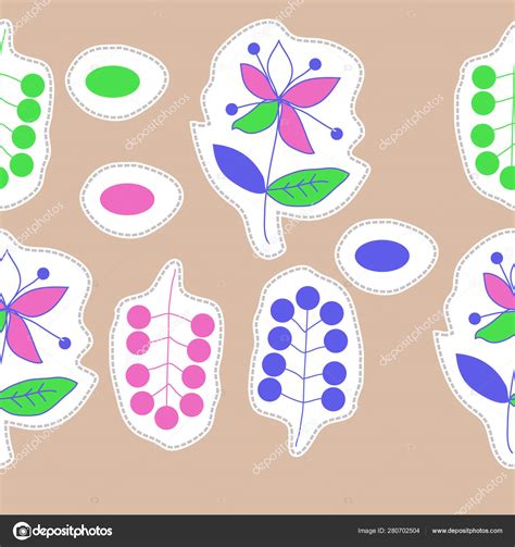 Artistic Seamless Pattern Colorful Flowers Vector Illustration Stock Vector By ©kuklaluda 280702504