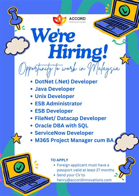 Opportunity To Work In Malaysia Open To Any Nationalities Job Type