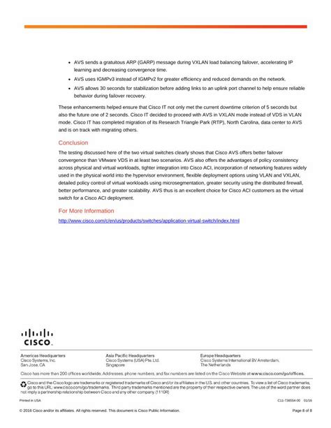 PDF Cisco Application Virtual Switch And VMware Failover Scenarios Using High