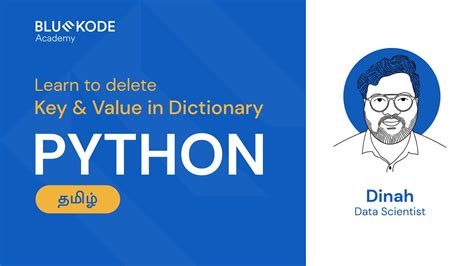 Learn To Delete Key And Value In Dictionary Python Tamil Python For
