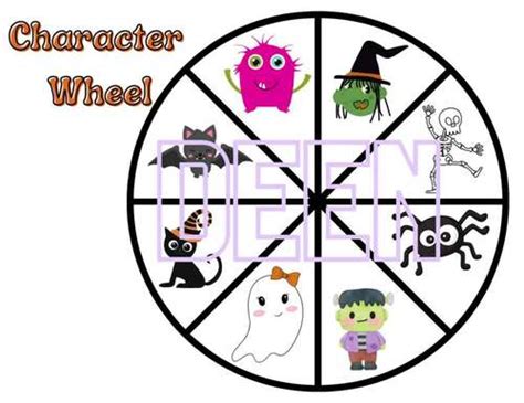 Octoberhalloween Writing Center Character And Setting Spinners Tpt