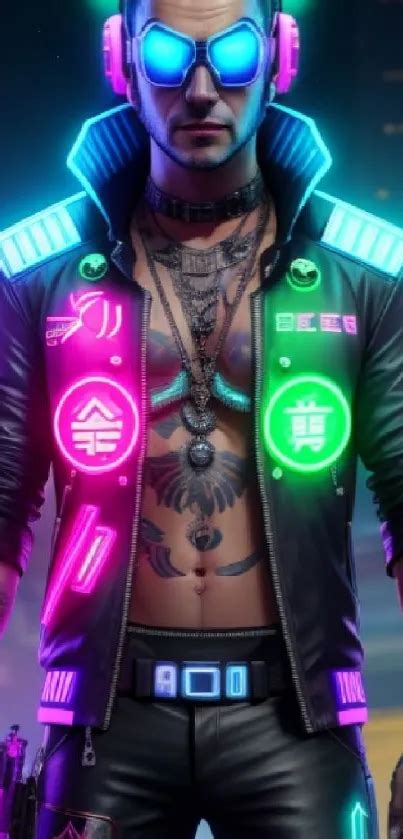 Futuristic Neon Cyberpunk Art Free Download