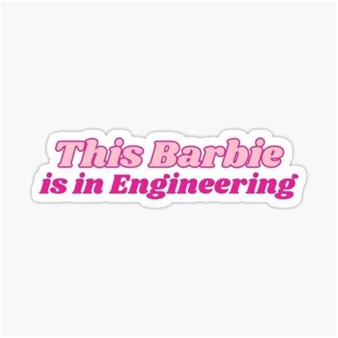 Barbie Engineering Sticker Redbubble エンジニアリング 勉強のモチベーション クリップアート