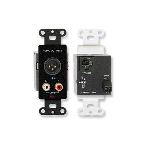 RDL DB TPR A Active Three Pair Receiver Twisted Pair Format A XLR And Stereo RCA Outputs