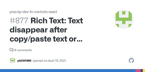 Rich Text Text Disappear After Copypaste Text Or Adding Image · Issue
