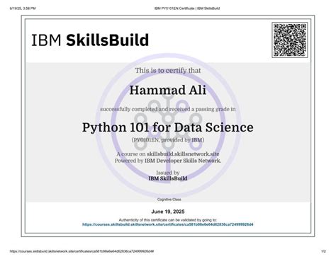 Ive Successfully Completed The Python 101 For Data Science Course