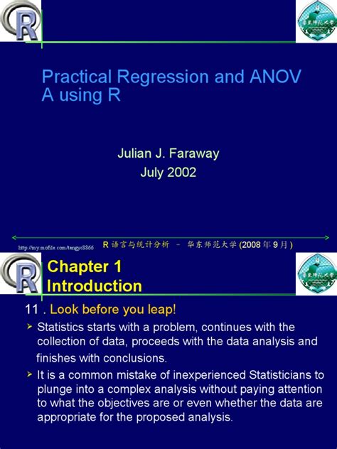 Part3 实用教程 Practical Regression And Anova Using R Pdf Linear