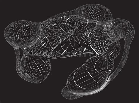 Abstract Volumetric Figure With A Mesh Surface Stock Vector Illustration Of Figure Form