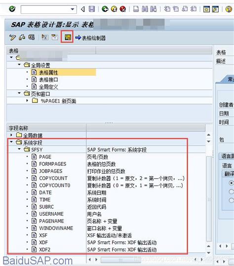 Abap Smartforms中的系统字段sap Abap Smartforms Sfsy Page Csdn博客