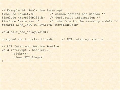Ppt Example 14 Real Time Interrupts Powerpoint Presentation Free