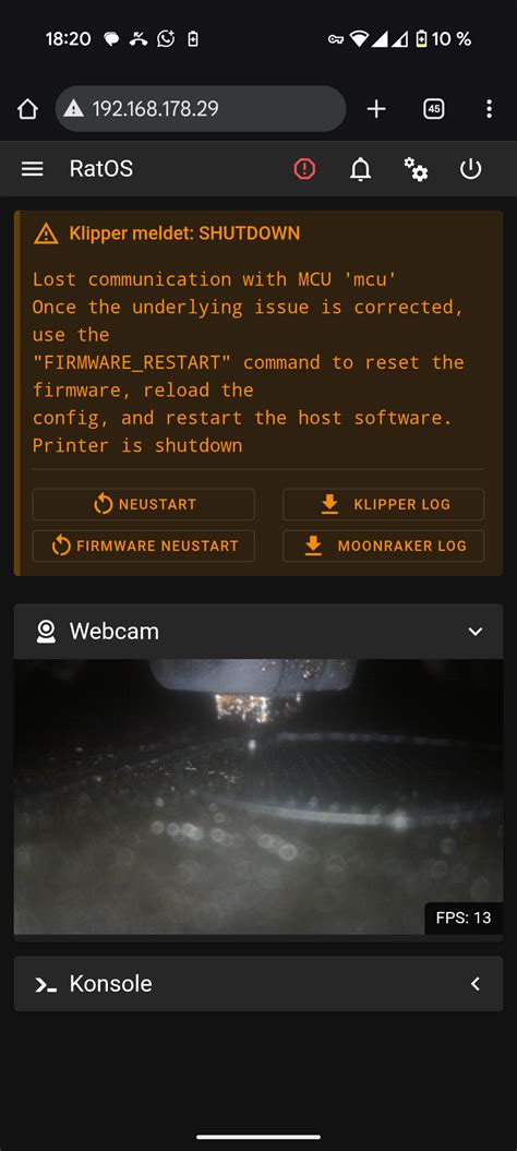 Lost Communication With Mcu Rat Rig Community Unofficial