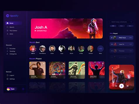 Spotify Ui Design Concept By Yash Bhardwaj On Dribbble