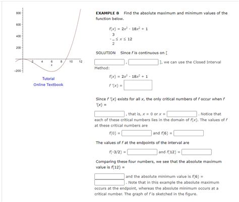 Solved Example 8 Find The Absolute Maximum And Minimum