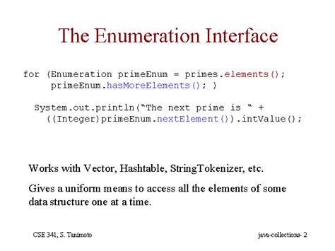 The Enumeration Interface