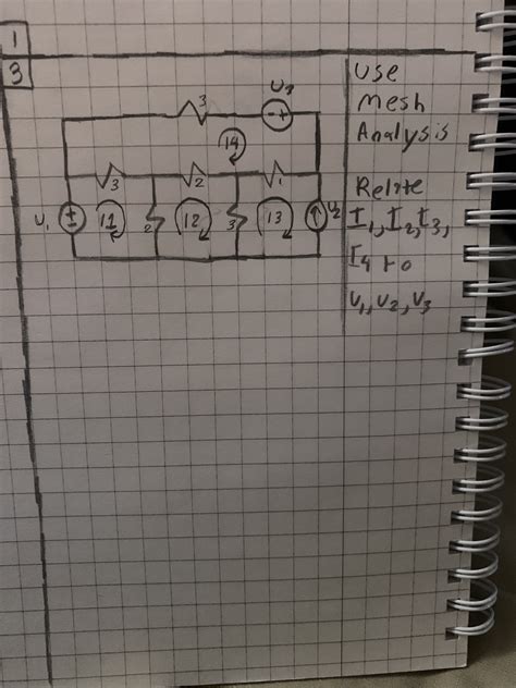 Solved Using Mesh Analysis Relate I1i2i3i4 ﻿to U1u2u3