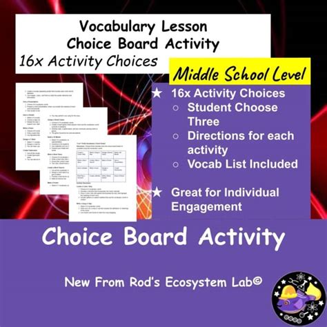 States Of Matter Vocabulary Choice Board Activity Worksheet Tpt