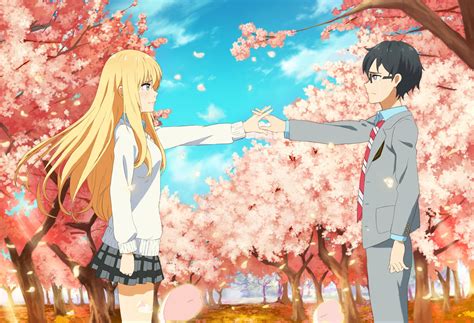 Your Lie In April Hd Wallpaper Kousei Arima And Kaori Miyazono By
