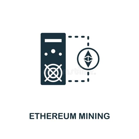 Ethereum Mining Icon Monochrome Style Design From Crypto Currency Icon Collection Ui Pixel