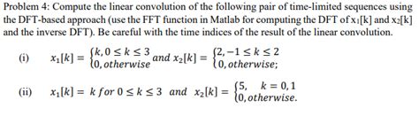 Solved Problem Compute The Linear Convolution Of The Chegg Com