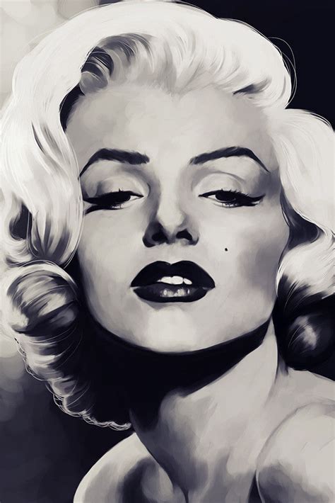 Marilyn Monroe Black And White Portrait