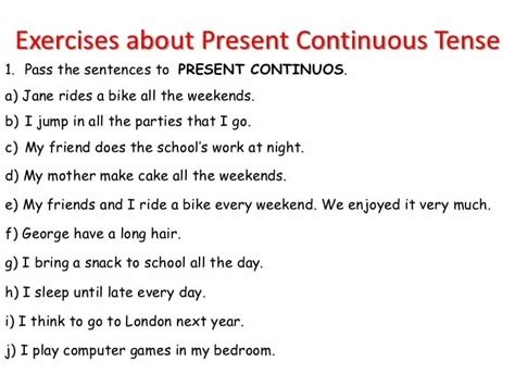 Present Simple Present Continuous Sentences — коллекция фото и