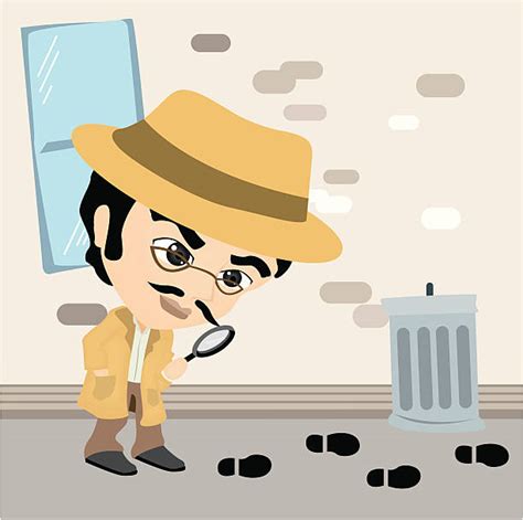 270 Detective Following Footsteps Stock Illustrations Royalty Free