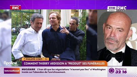 Philippe Corti Dj Assure Que ça Ressemble à Thierry Ardisson Son Ami Davoir Planifié Les