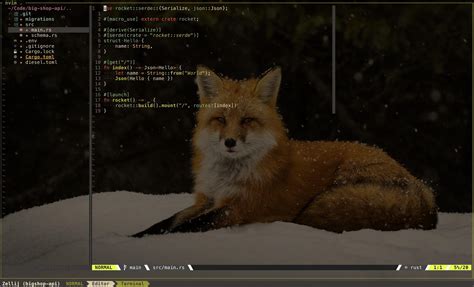 Neovim Kitty Zellij And An Translucent Fox Rvimporn