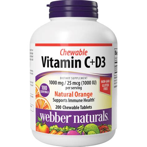 Chewable Vitamin C D3 Webber Naturals Usa
