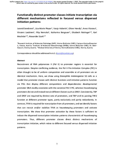 fillable online functionally distinct promoter classes initiate