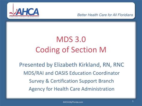 Ppt Mds 3 0 Coding Of Section M Powerpoint Presentation Free Download Id 2988406