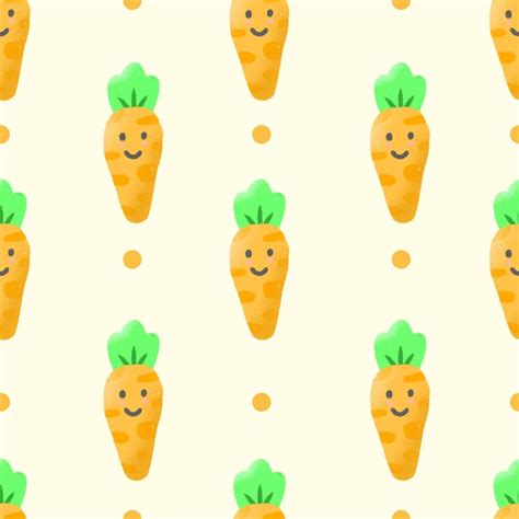 Premium Vector Carrot Cute Seamless Pattern