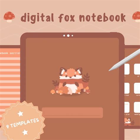 Fox Notebook Etsy