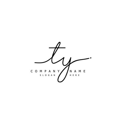 Initial Ty Handwriting Of Signature Logo 21145477 Vector Art At Vecteezy
