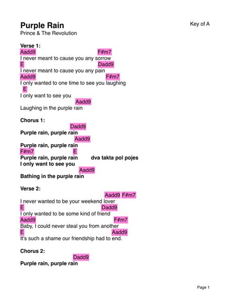 Purple Rain Pdf