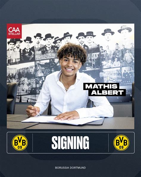 Wir Freuen Uns Sehr Dass Top Talent Mathis Albert Seinen Vertrag Bei Borussia Dortmund