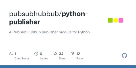 Github Pubsubhubbubpython Publisher A Pubsubhubbub Publisher Module For Python
