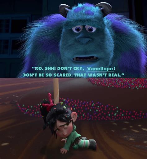 Sulley Tells Vanellope Not To Cry By Disneyfan3000 On Deviantart