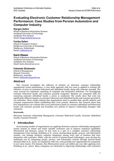 Pdf Evaluating Electronic Customer Relationship Management