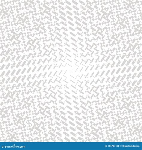 Vector Geometric Halftone Seamless Pattern With Mesh Radial Transition Effect Stock Vector