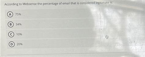 Solved According To Websense The Percentage Of Email That Is