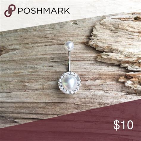 Pearl Belly Button Navel Ring Navel Rings Belly Jewelry Belly Button