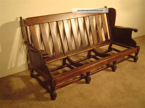 Ethan Allen Old Tavern Antiqued Pine Sofa Victorian Settle Sofa
