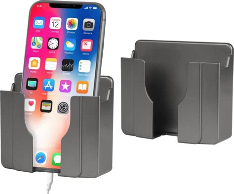 Kepehe 2pcs Wall Phone Holder Adhesive Cell Phone Holder