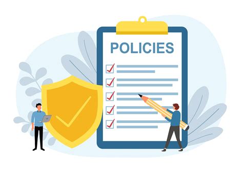 Differences Between Policies Procedures Stock Vector Illustration