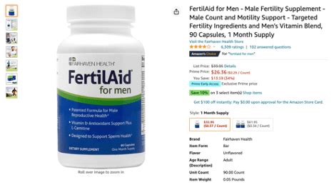 Retail Recon: Male Fertility Supplements on Amazon