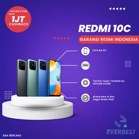 Jual Xiaomi Redmi 10 C Kota Malang EVERBEST GADGET ELECTRONIK Tokopedia