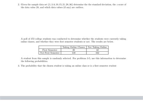 solved 2 given the sample data set 1 3 6 10 15 21 28